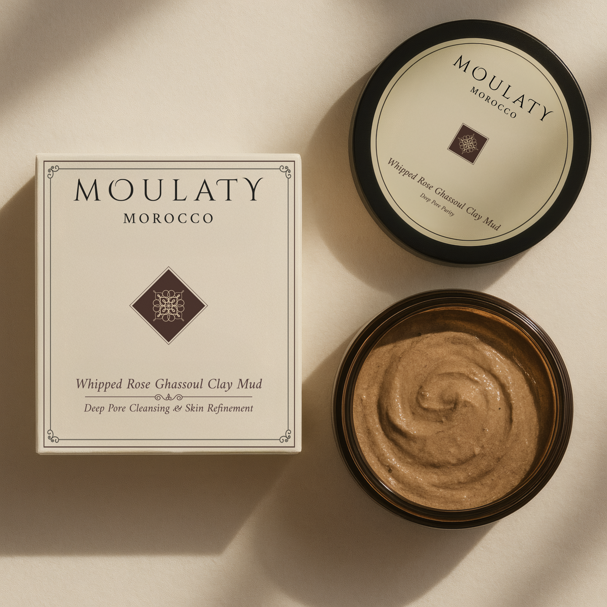 Whipped Ghassoul Clay Mask - Rose | MOULATY MOROCCO – Moulaty Morocco